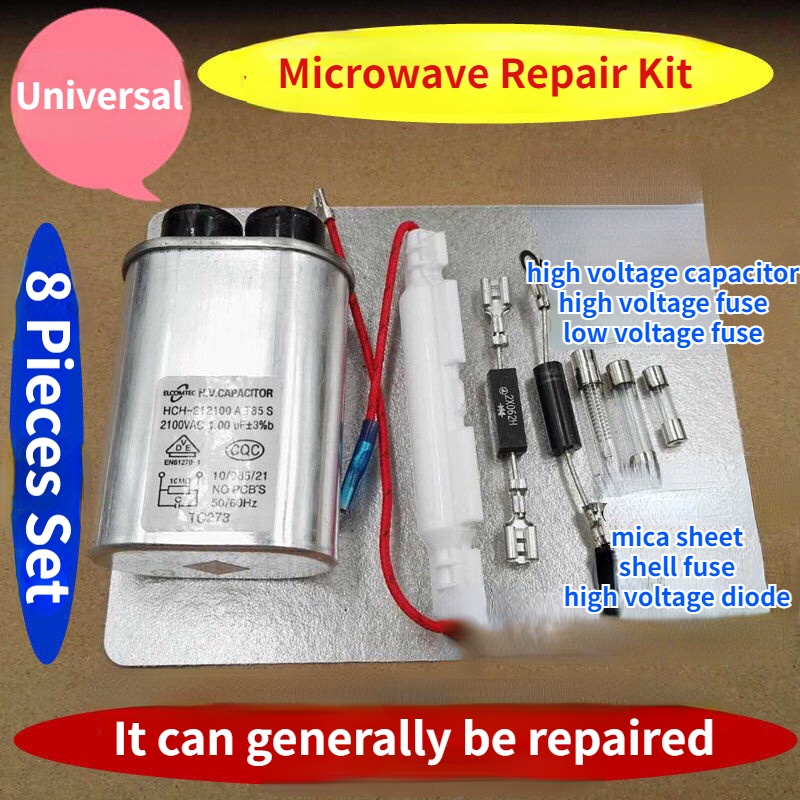 Universal Microwave Repair Accessories Kit High Voltage Capacitors Fuse ...