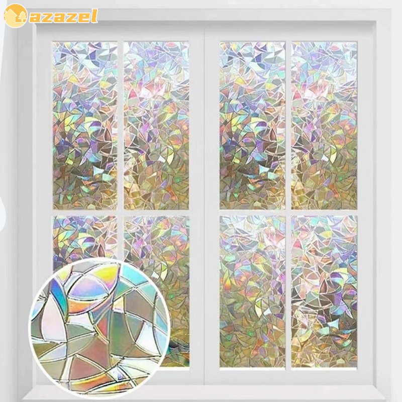 Window Film Sticker 3D Rainbow Window Sticker Removable Non-Adhesive ...