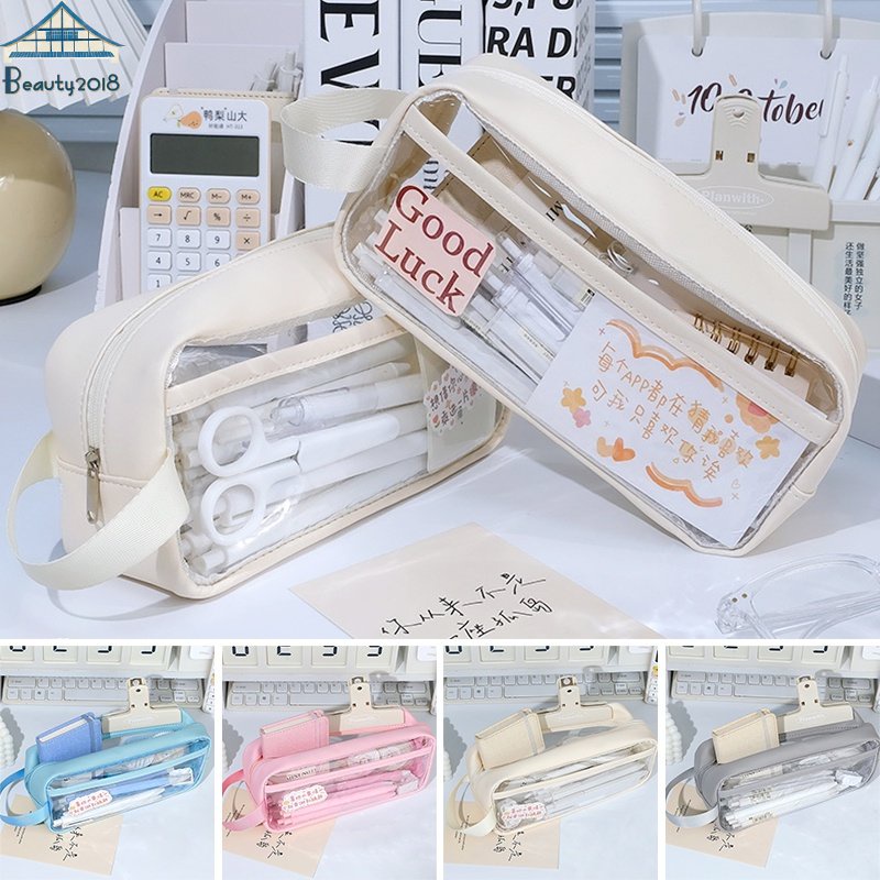 Waterproof Pencil Case Large Capacity Pen Bag School Supplies | Shopee ...