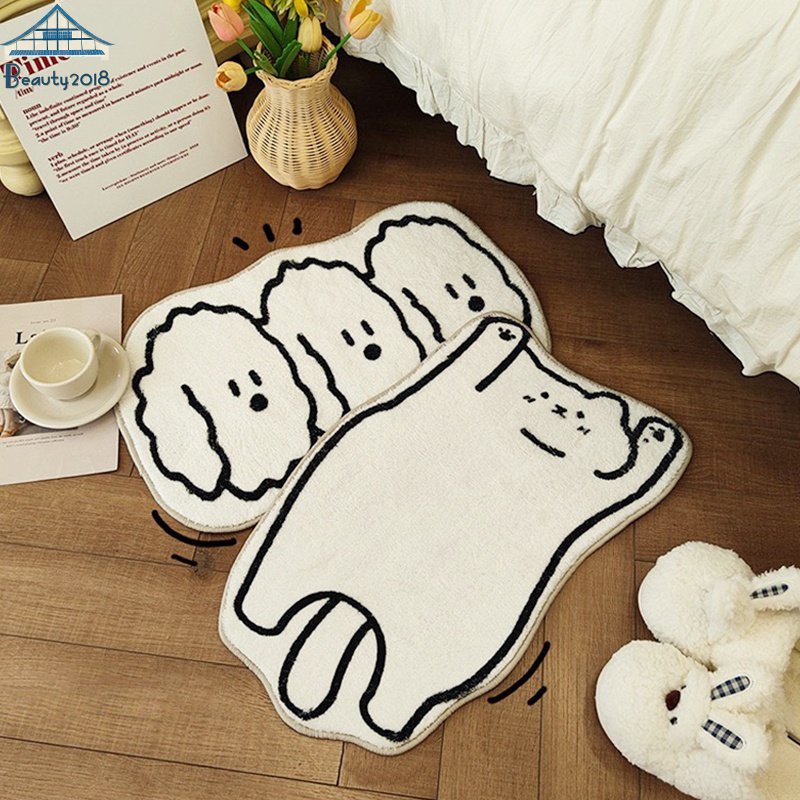 Simple Karpet Cartoon Carpet Bedside Floor Mat Soft Bedroom Mat Cute ...