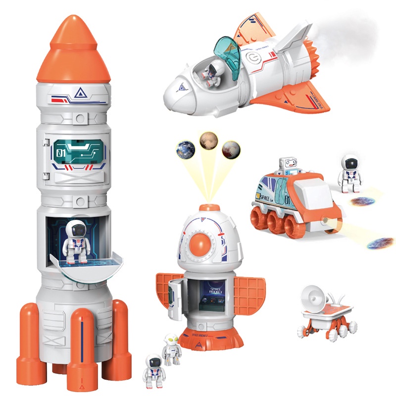 Acousto Optic Space Toys Space Model Air Force Shuttle Space Station ...