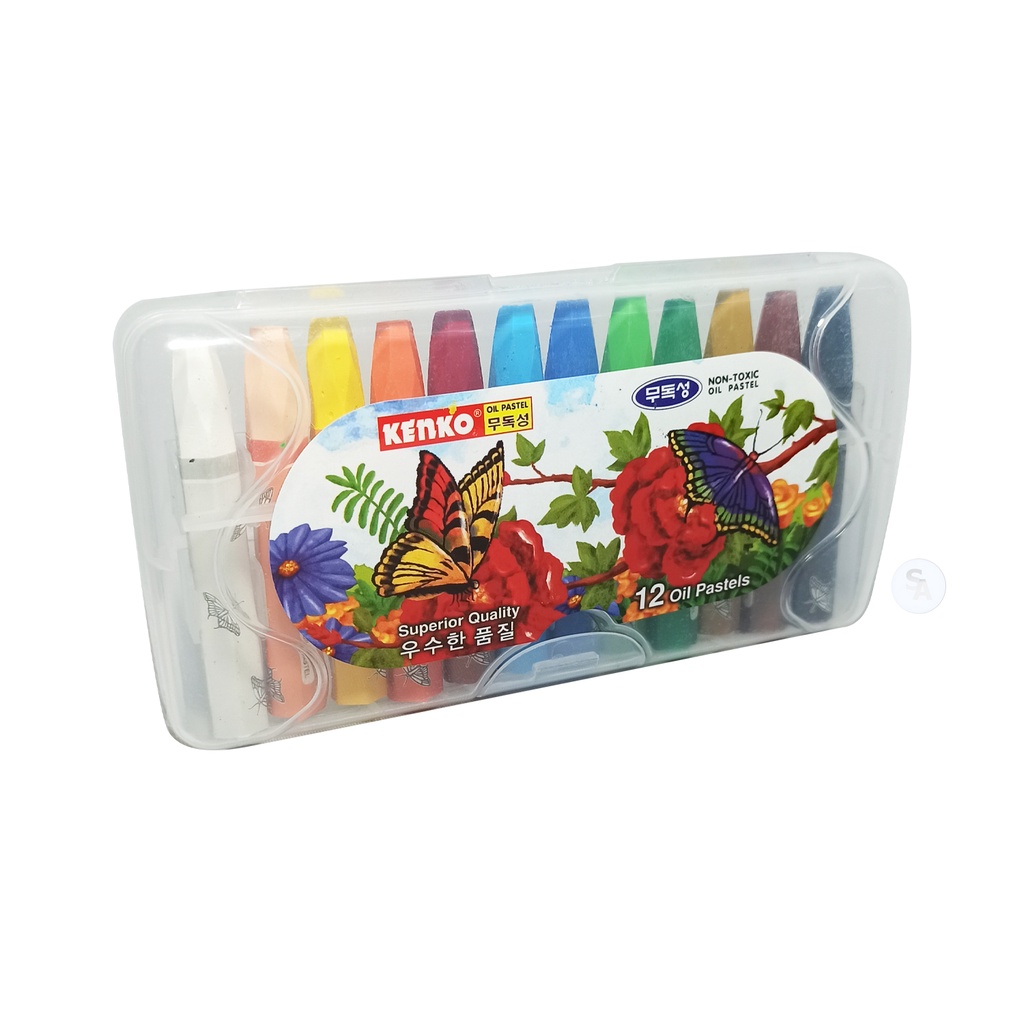 Kenko - Crayon Oil Pastel 12 Colors - Set | Shopee Malaysia