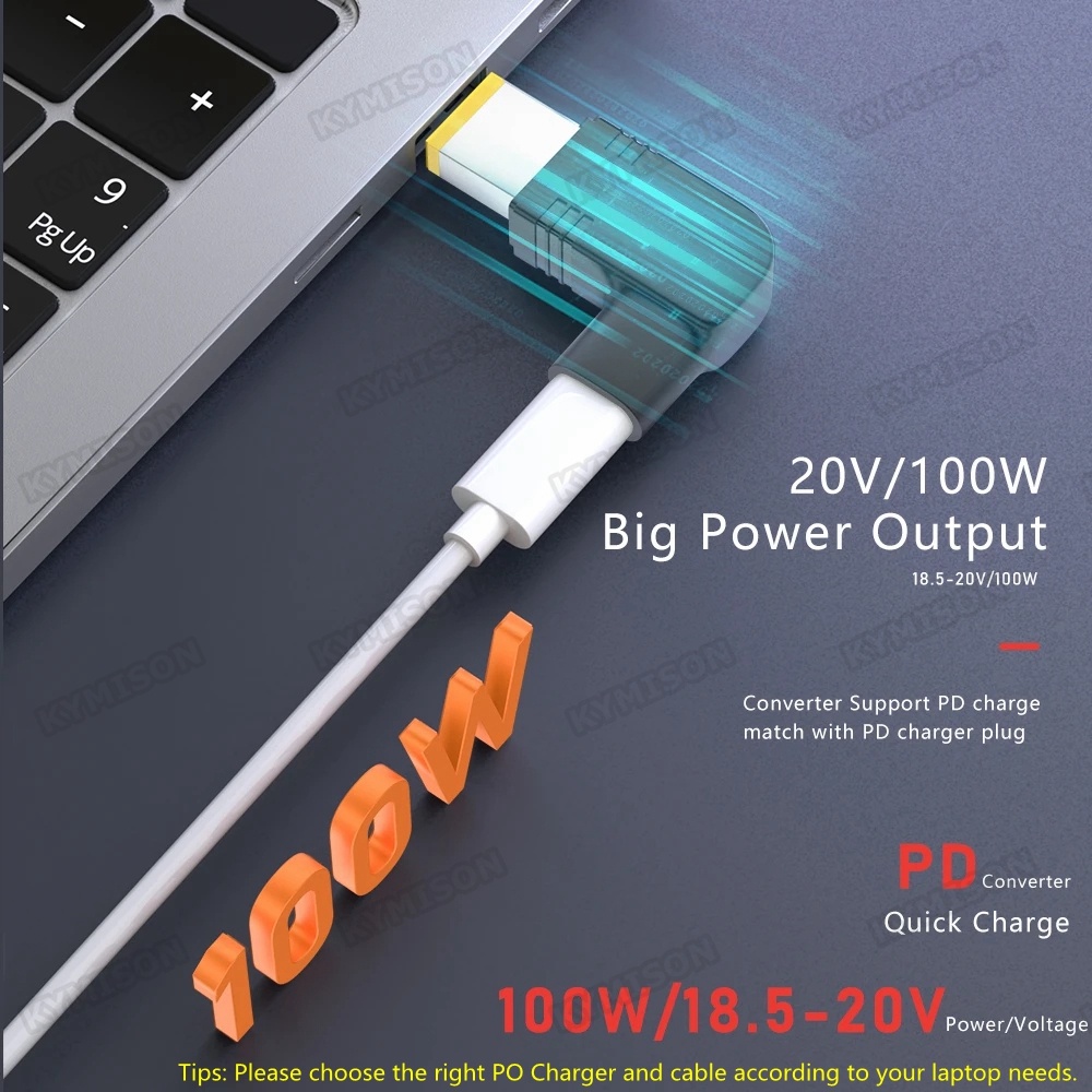 PD 100W Type C to Universal Laptop Charger Converter for DC Power ...