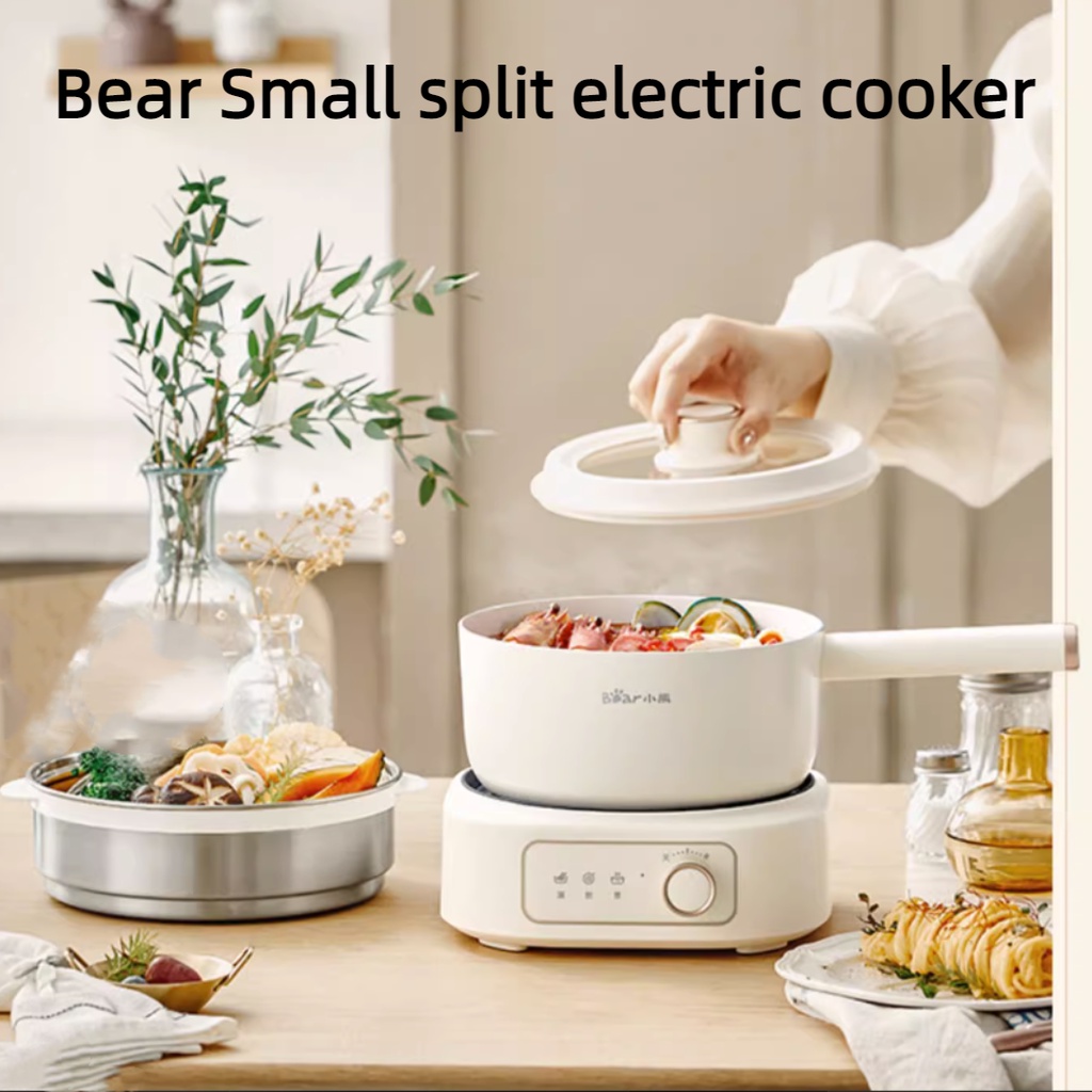 Bear Mini Split Electric Cooker 2.5L Household Electric Cooking Pot Non ...