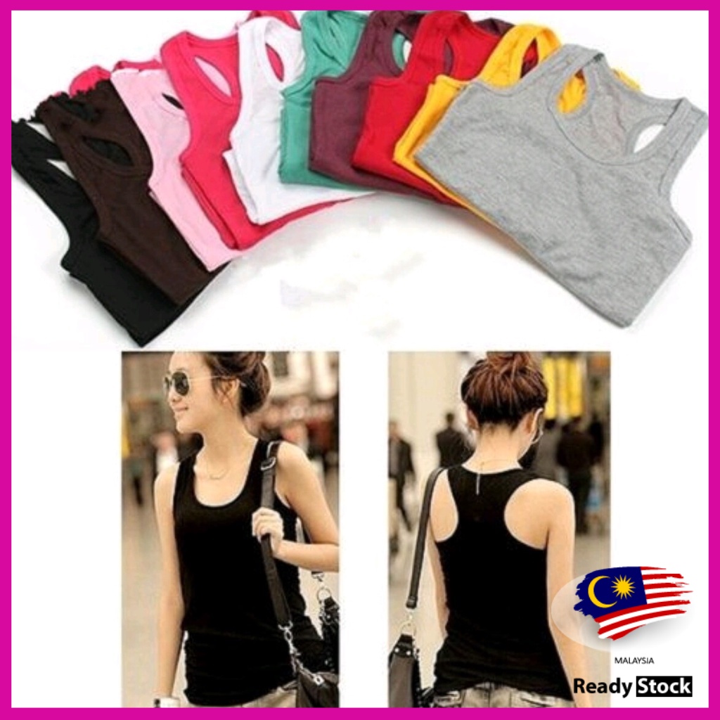[READY STOCK] Women Lady Comfy Sports Gym Running Vest Jogging Yoga ...