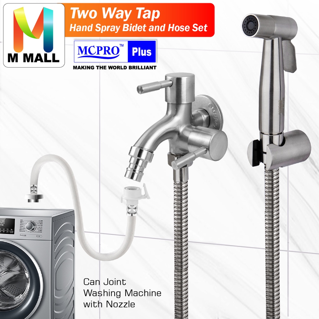 MCPRO Stainless Steel SUS304 Bathroom Faucet TWO WAY TAP bidet spray ...