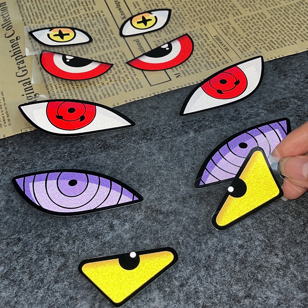 JDM Naruto Sharingan Reflect Vinyl Sticker Car Body Side Mirror Trunk ...