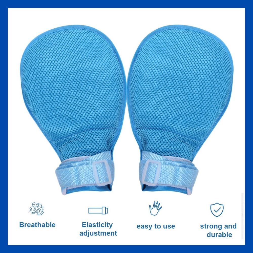 Ready Stock 1 Pair Control Mitts Dementia Restraint Glove Prevent Self
