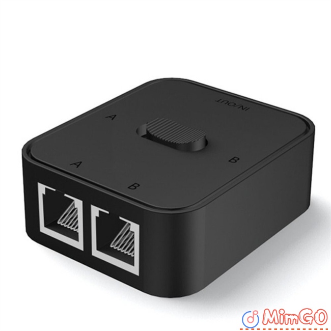GO 2 Port Rj45 Cat6 Lan Hub Network Switch Box Selector 2 In 1 Out 1 In ...