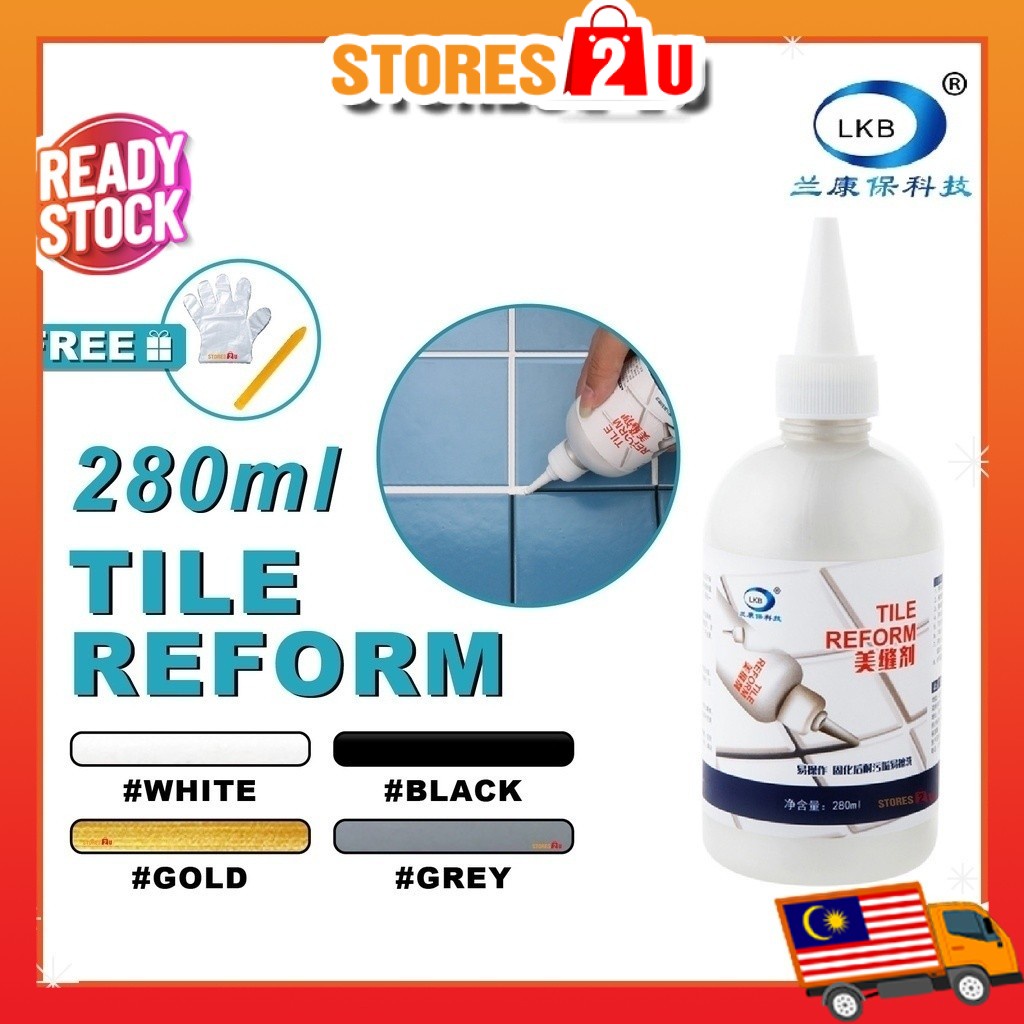 LKB Tile Reform (280ml) Waterproof Gap Grout Grouting Fix Tiling Repair ...