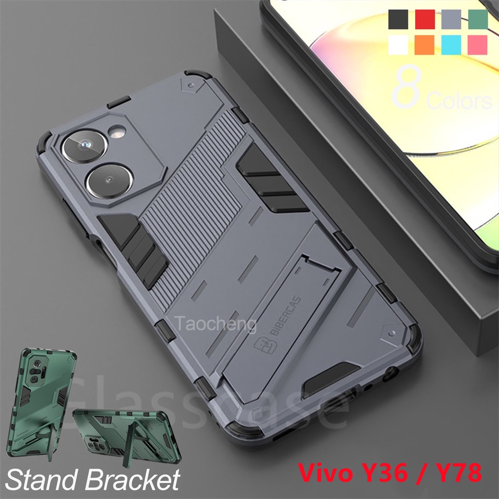 vivo Y36 Y27 Y27s NFC 4G 5G 2023 V29 vivoY36 Armor Shockproof Phone Case Holder Casing Full ...