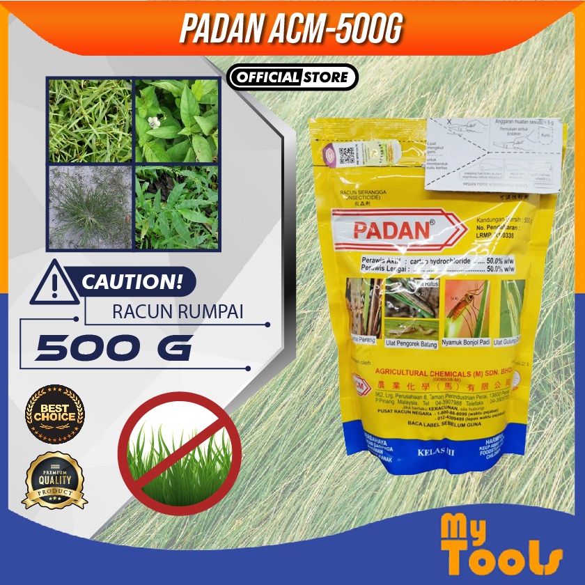 Mytools 500 Gram Padan Acm Cartap Hydrochloride Racun Serangga Bena Hijau Nyamuk Ulat Gulung ...