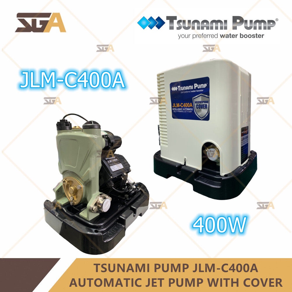 TSUNAMI PUMP JLM-C400A AUTO SELF PRIMING JET PUMP WITH COVER | BOOSTER ...