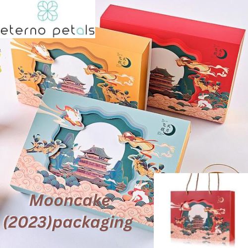 1 set bag / Moon cake BOX festival Flying moon packaging / tote bag ...