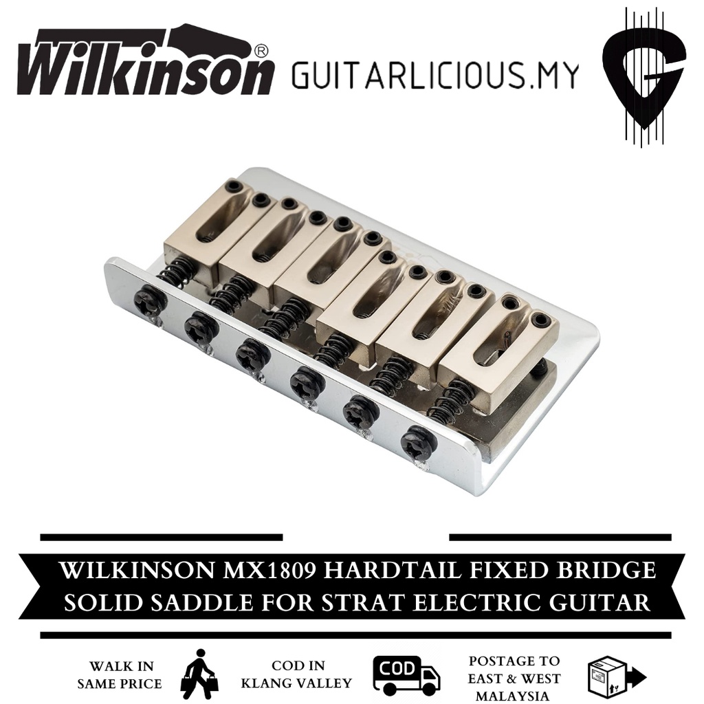 Wilkinson Hardtail Fixed Bridge Solid Saddle for Strat Electric Guitar ...