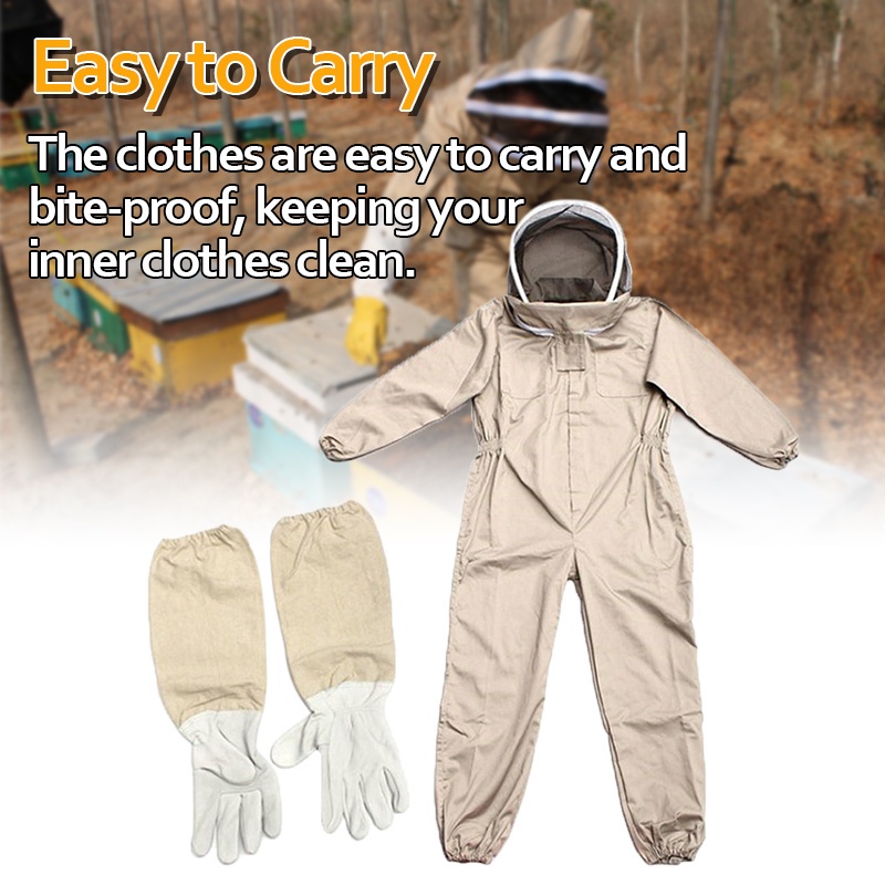 Beekeeping Suit Safty Veil Hat Full Body Beekeeping Clothing ...