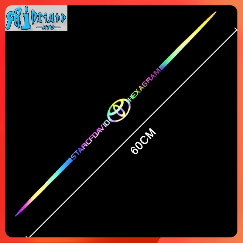 RTO Reflective Car Logo Stickers Letters Auto Body Decal Automobiles ...