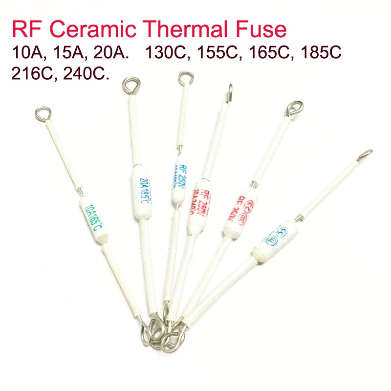 5Pcs RF Rice Cooker Ceramic Thermal Fuse Cutoff 250V 10A 15A 20A 130C ...