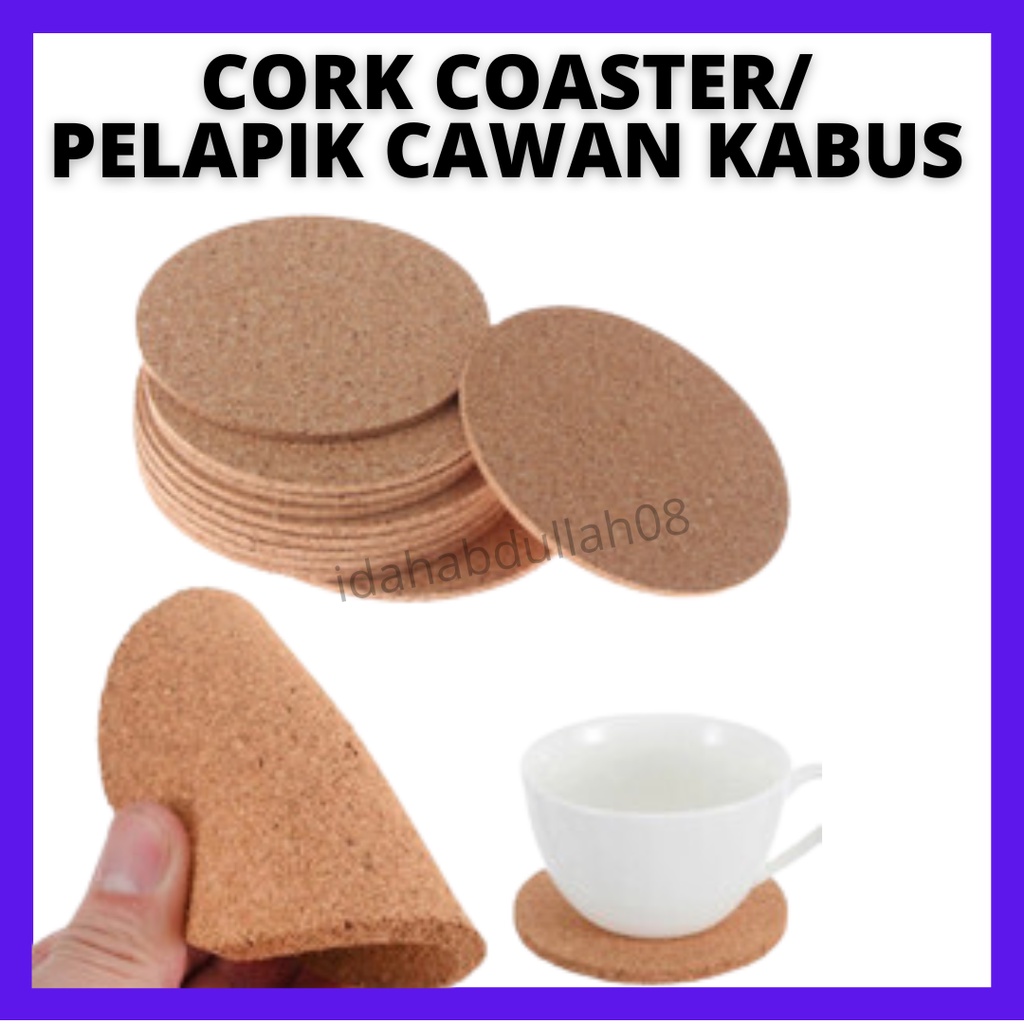 Coffee Tea Drinks Dining Pelapik Mug Pad Cawan Cork Coaster Round Heat ...
