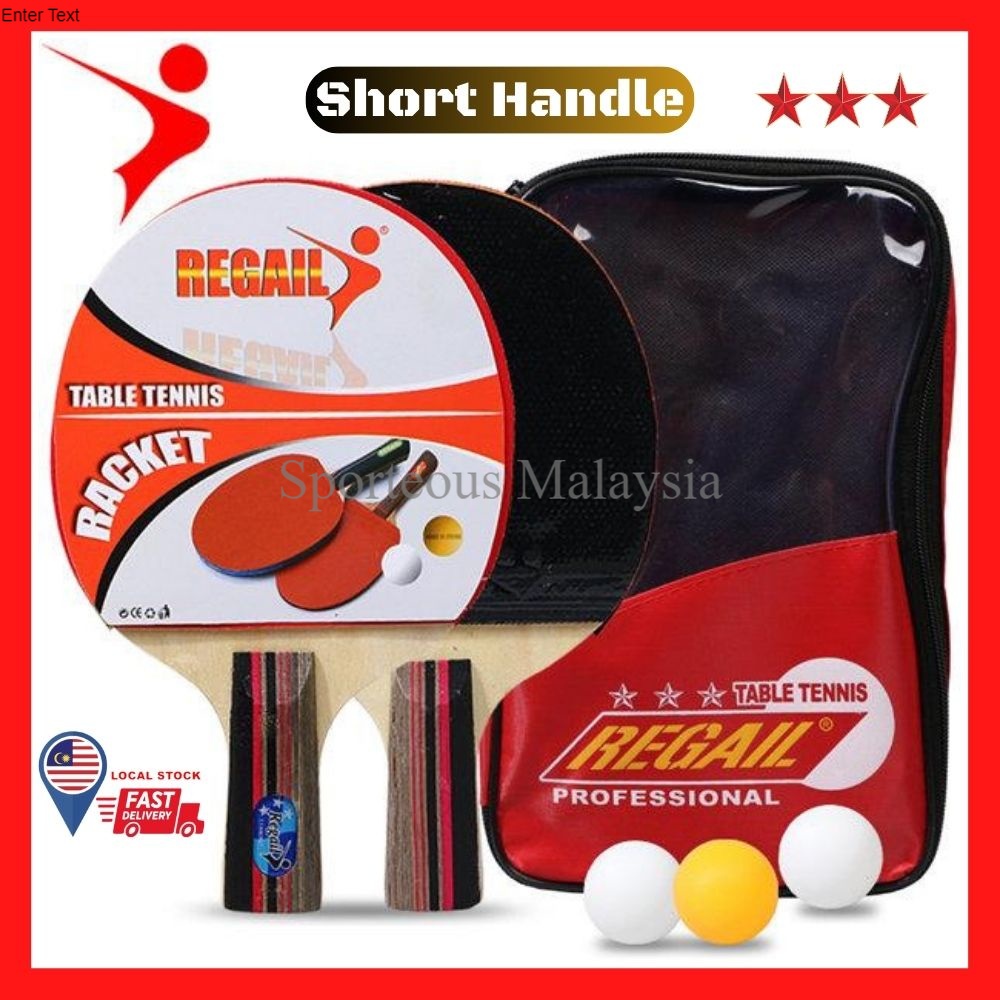 🇲🇾READY STOCK Raket Ping Pong Pemegang Pendek Short Handle Table Tennis ...