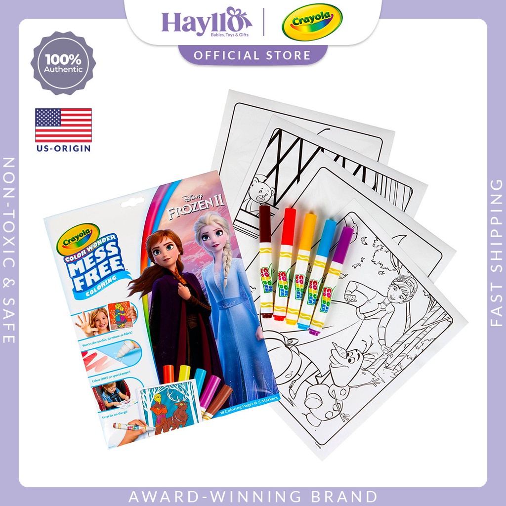 Crayola Color Wonder Mess-Free Disney Frozen 2 Coloring Set (18 ...