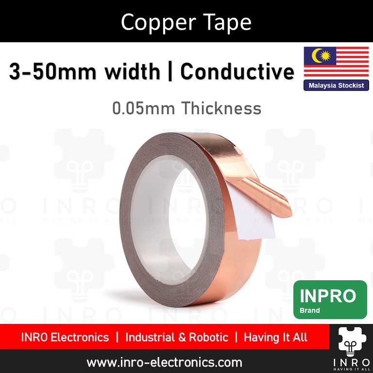 [1 roll] Copper Tapes Copper Tape (Grounding & EMI Shielding Tapes ...