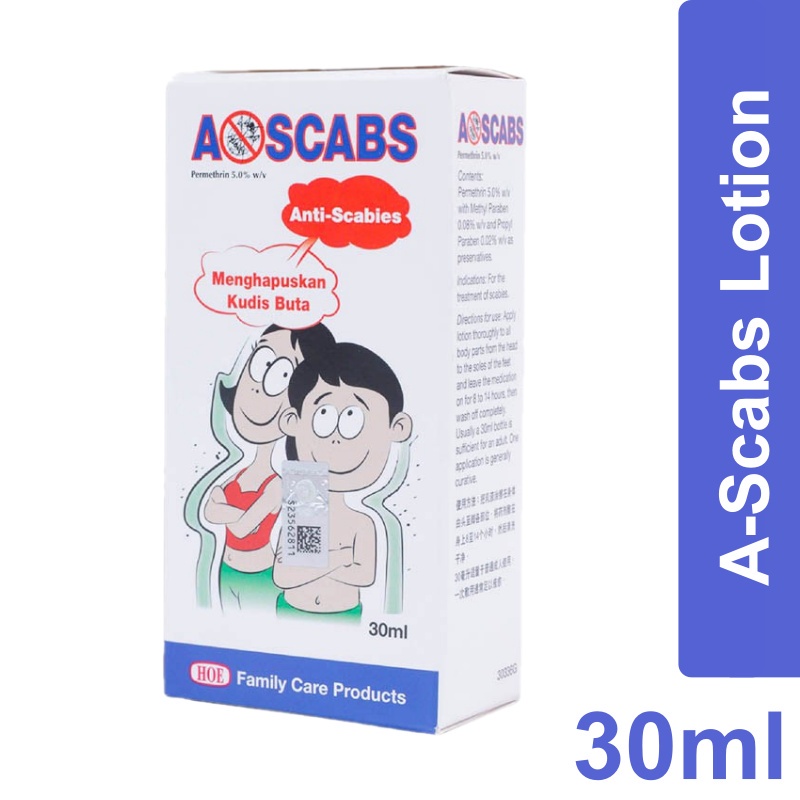 A-Scabs Anti-Scabies Lotion 消灭疥疮 Menghapuskan Kudis Buta 30ML | Shopee ...