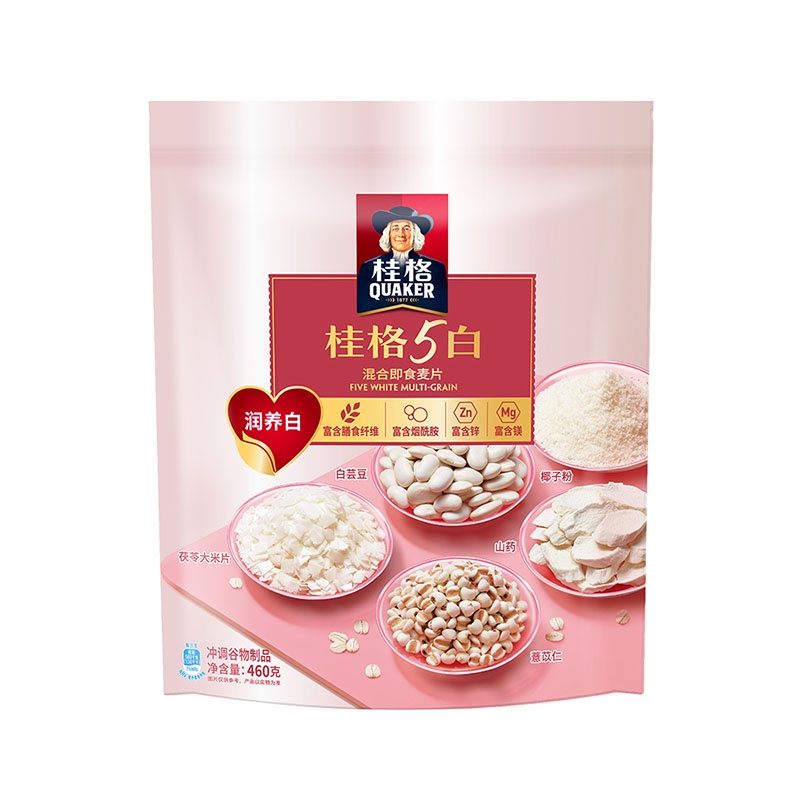 [新货亏本冲销量] 桂格奇亚籽5黑5红5白5润混合即食麦片 无米粥 蒸糯 麦果脆奶块水果麦片 热带水果麦片 Quaker Chia Multigrain 5 Black Red White ...