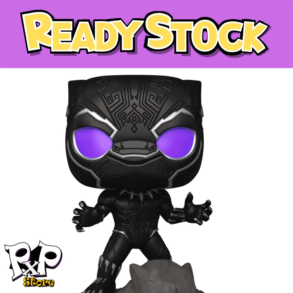 Funko Pop! Marvel Studio : Black Panther #1217 - Black Panther (Lights ...
