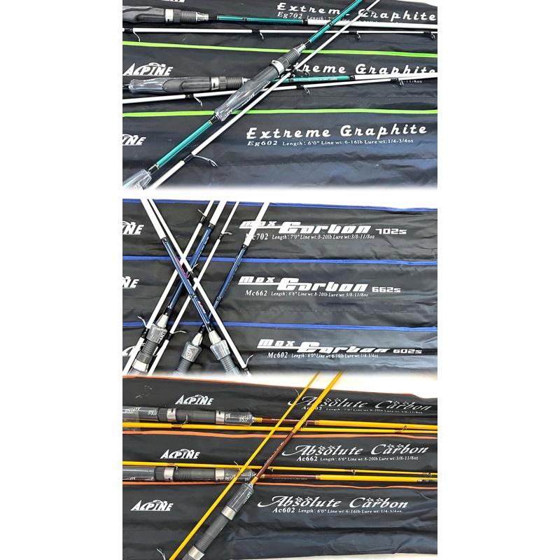 ALPINE EXTREME GRAPHITE / ABSOLUTE CARBON SPINNING ROD | Shopee Malaysia