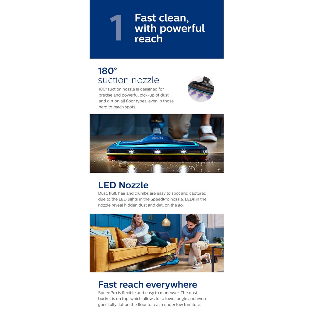 Philips 3-in-1 Speed Pro Aqua Cordless 5000 series Wet and Dry Vacuum ...