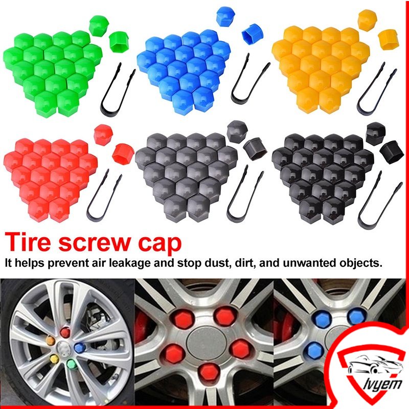 20pcs17mm Car Wheel Nut Caps Protection Covers Caps Anti-Rust Auto Hub ...