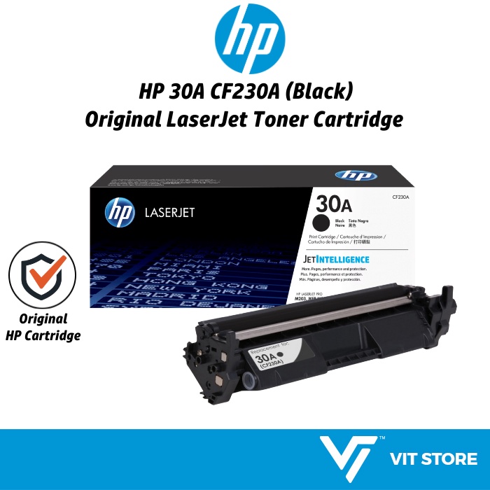 Original HP 30A Black LaserJet Toner Cartridge (CF230A) Up to 1,600 ...