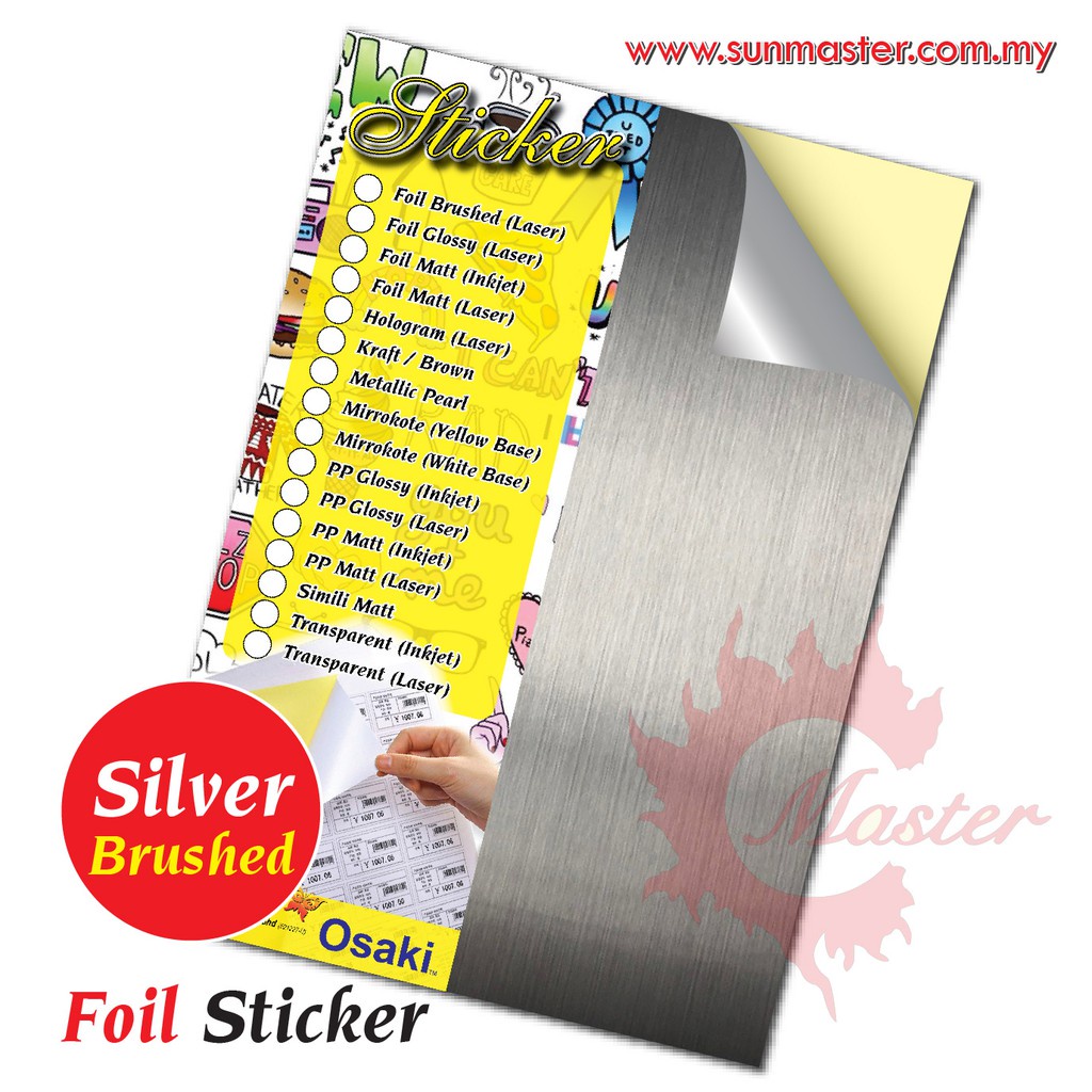 A4 Laser Sticker | Foil Sticker | Silver Sticker | Gold Sticker ...