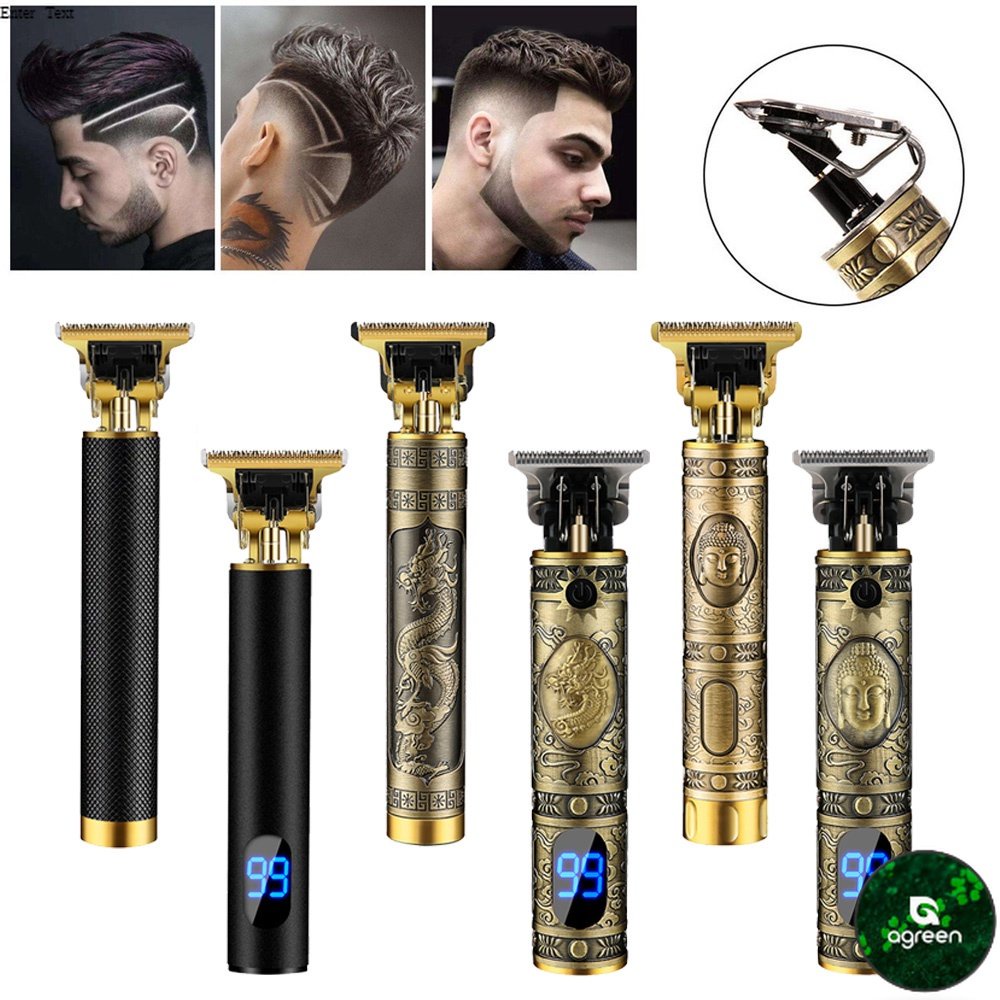 AC LCD Electric Professional Cordless Hair Clipper Rechargeable Hair ...