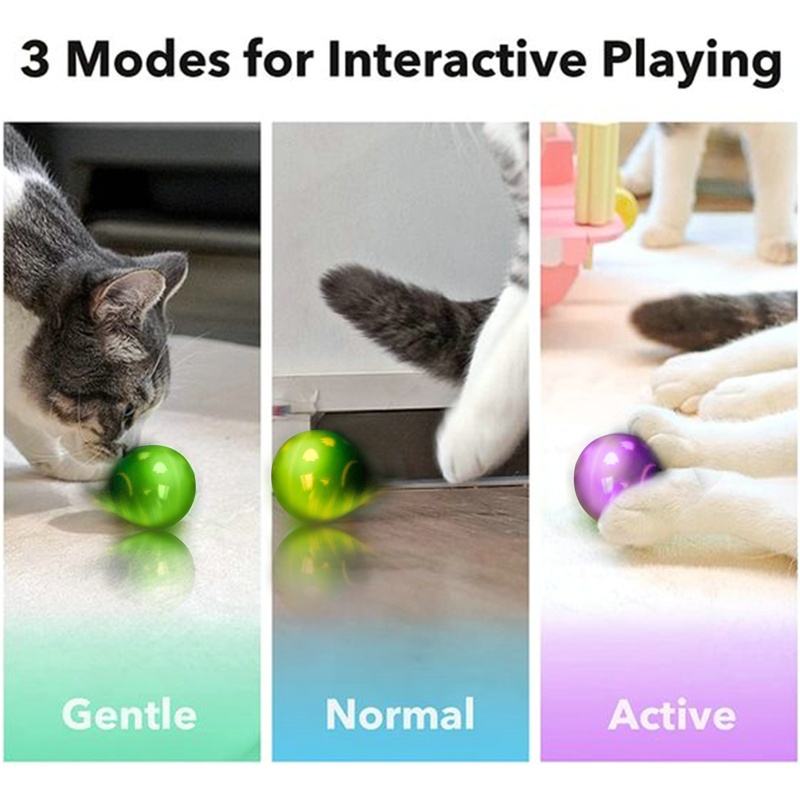 Razy Ball Interactive Cat Toy Self-Moving Kitten Jumping Ball Toys ...