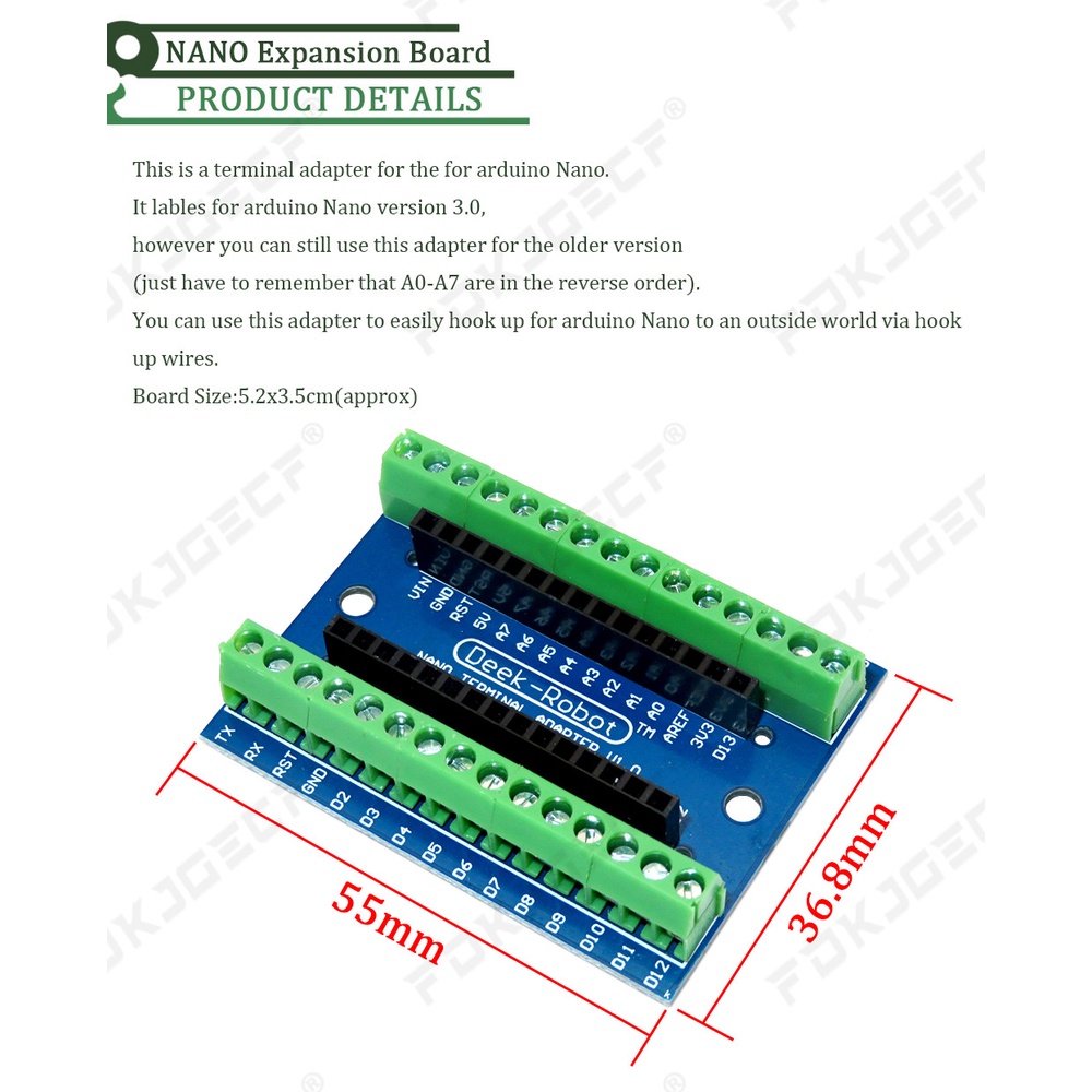 NANO V3.0 Controller Terminal Adapter Expansion Board NANO IO Shield ...