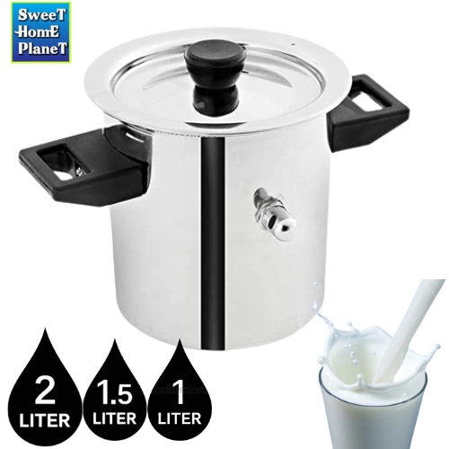 Stainless Steel Premium Milk Pot Milk Boiler 1L 1.5L 2L Milk Cooker ...