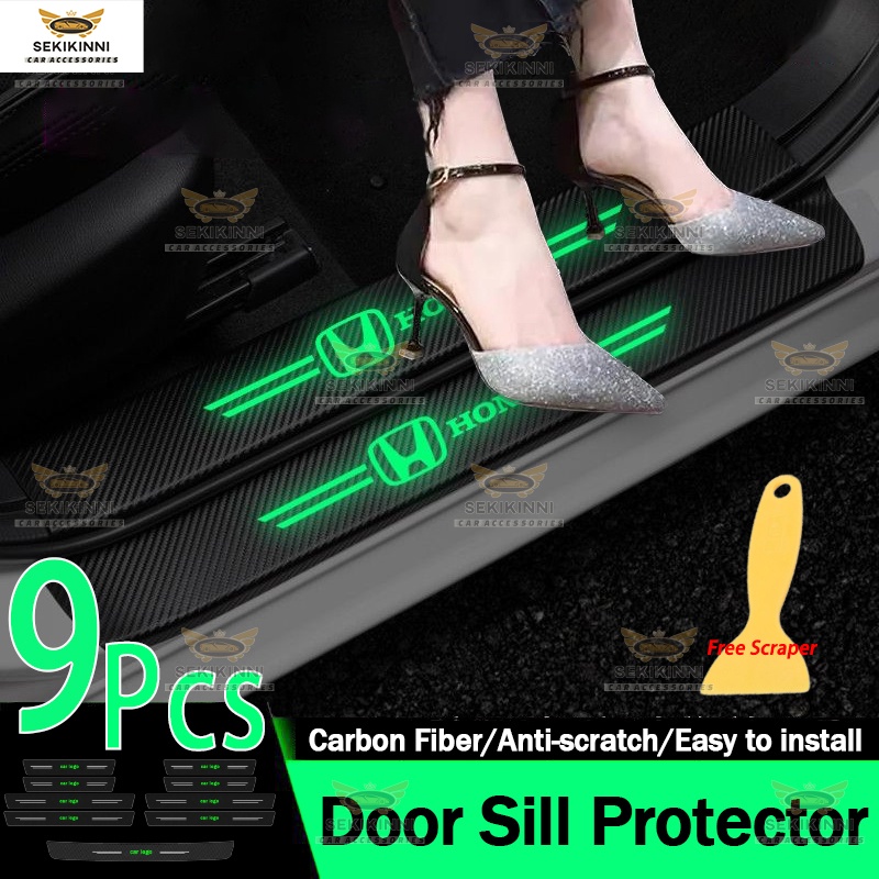 9Pieces Honda Door Sill Protector Car Luminous Side Step Sill Strip ...