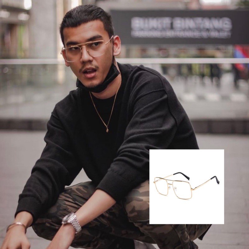 🇲🇾 MK K Clique Double Bridge ANTI BLUE LIGHT Clear Sunglases Spek Mata ...