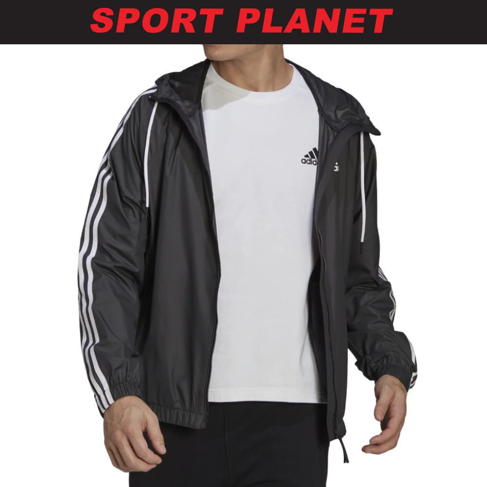 adidas Men BSC 3-Stripes Wind Hoodie Jacket Shirt Baju Lelaki (H65776) Sport Planet 28-6 ...