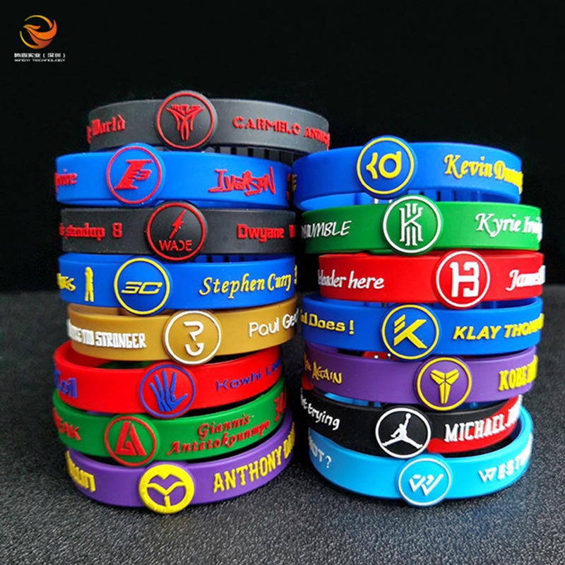 NBA star Kobe, James, Curry, Durant, silicone adjustable bracelet ...