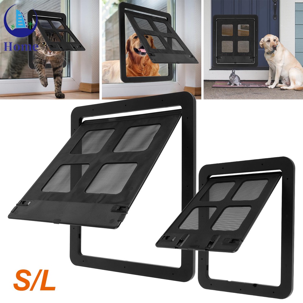 Cat Screen Door Pet Door Lockable Small Dog Door Pet Screen Gate ...