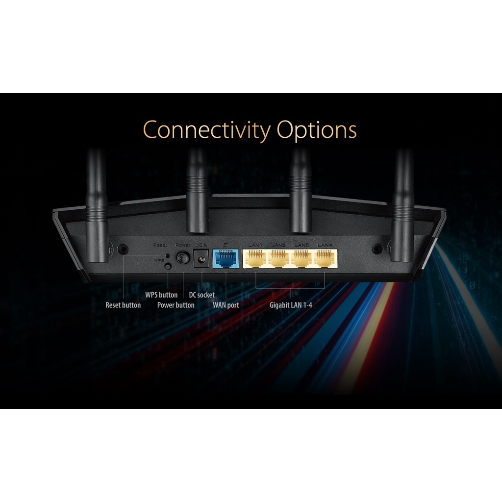 ASUS WiFi 6 High Power Router RT-AX1800HP Strong Signal Booster ...