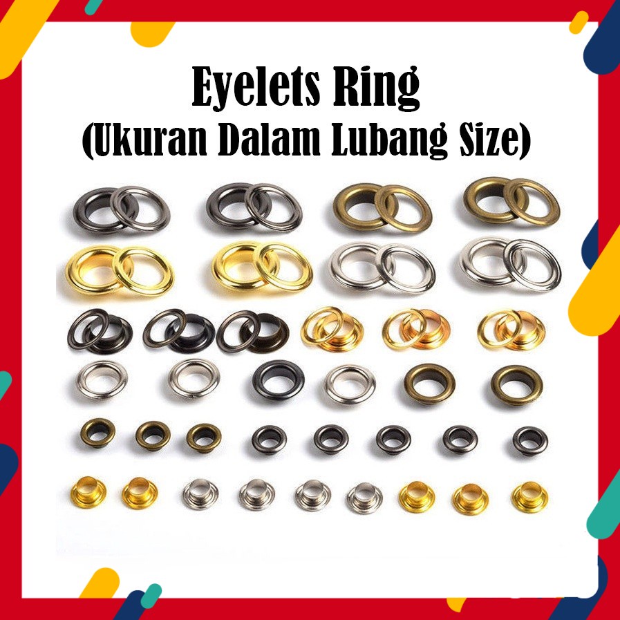 Eyelet Ring (6mm/8mm/10mm/12mm/17mm/20mm) Eyelet Grommet Eyelet Beg ...