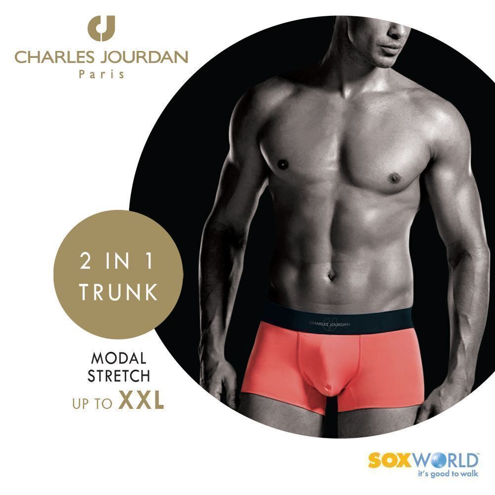 Charles Jourdan 2 in 1 Modal Stretch Innerwear Boxer Trunk 50-CT-02 | Shopee Malaysia