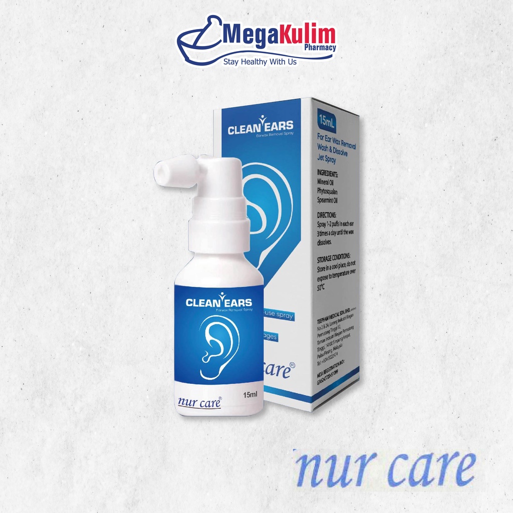 Nur Care Clean Ears Earwax Removal Spray 15mL | Shopee Malaysia