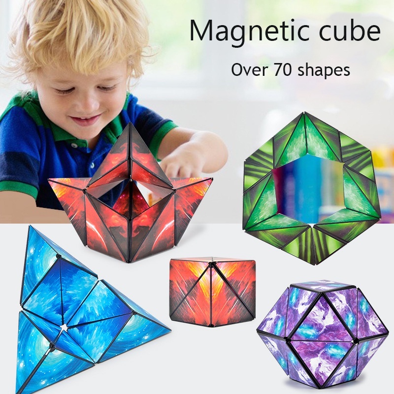3D Magic Magnet Fidget Toy Magnetic Changeable Adults Fidget Toys ...