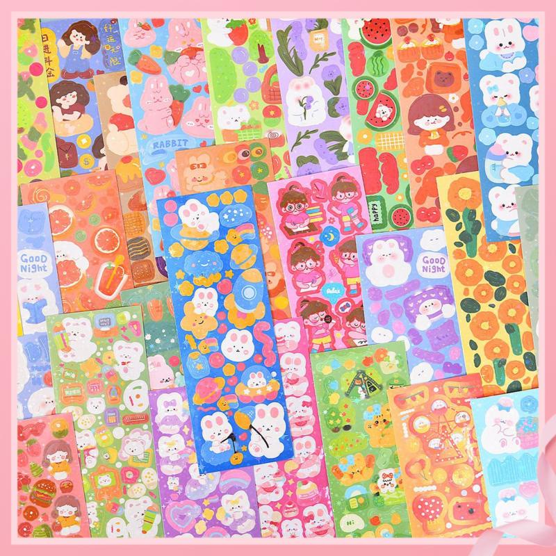 200 non-repeating pattern stickers leaflets in bulk cute cartoon goo ...