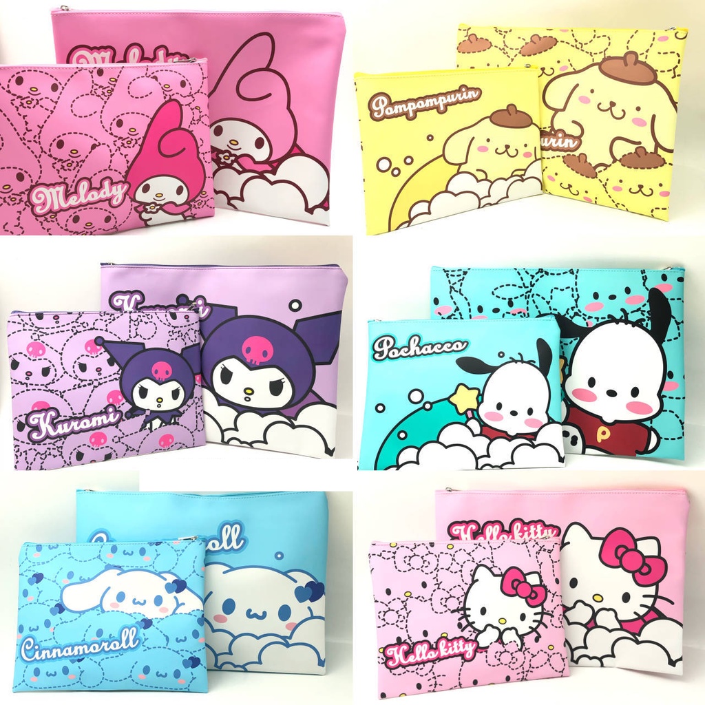 A4 A5 Sanrio File Bag Zipper Bag Cute Cartoon Waterproof Large Capacity ...